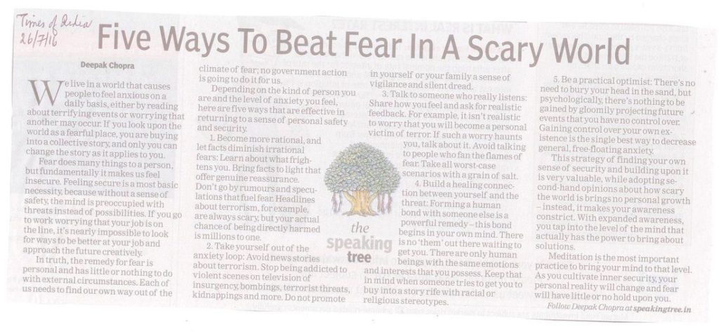 Five ways to beat fear in a scary world » BBG South