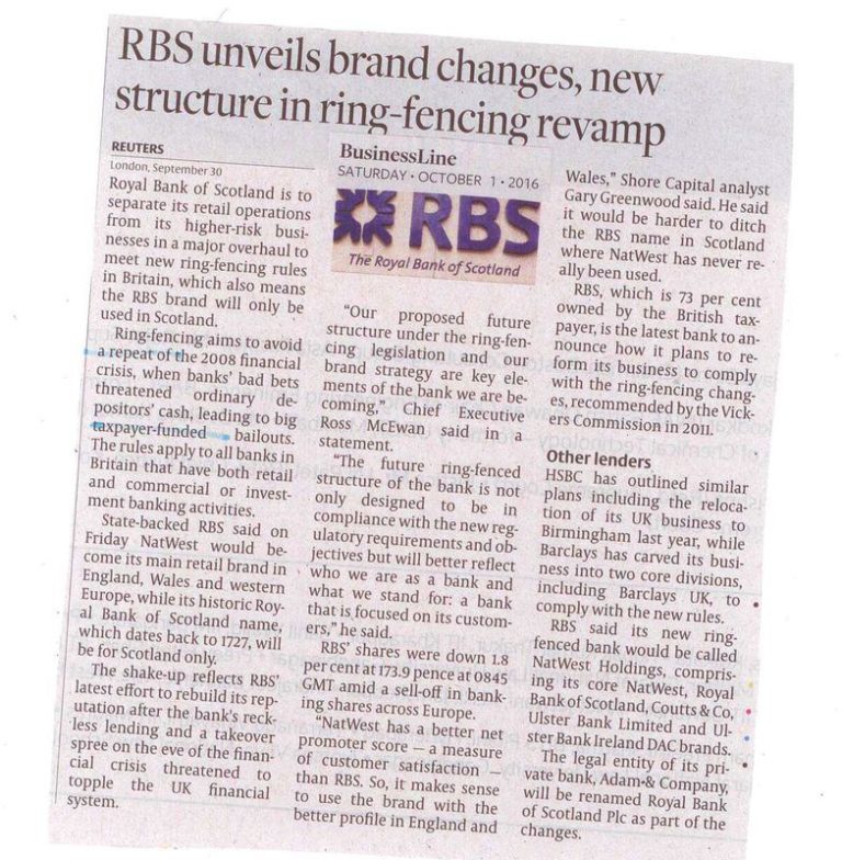 RBS unveils brand changes, new structure in ring - fencing revamp » BBG ...