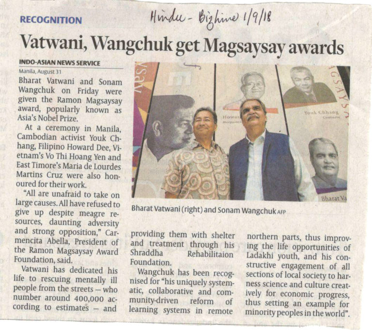 Vatwani, wangchuk magsaysay awards » BBG South